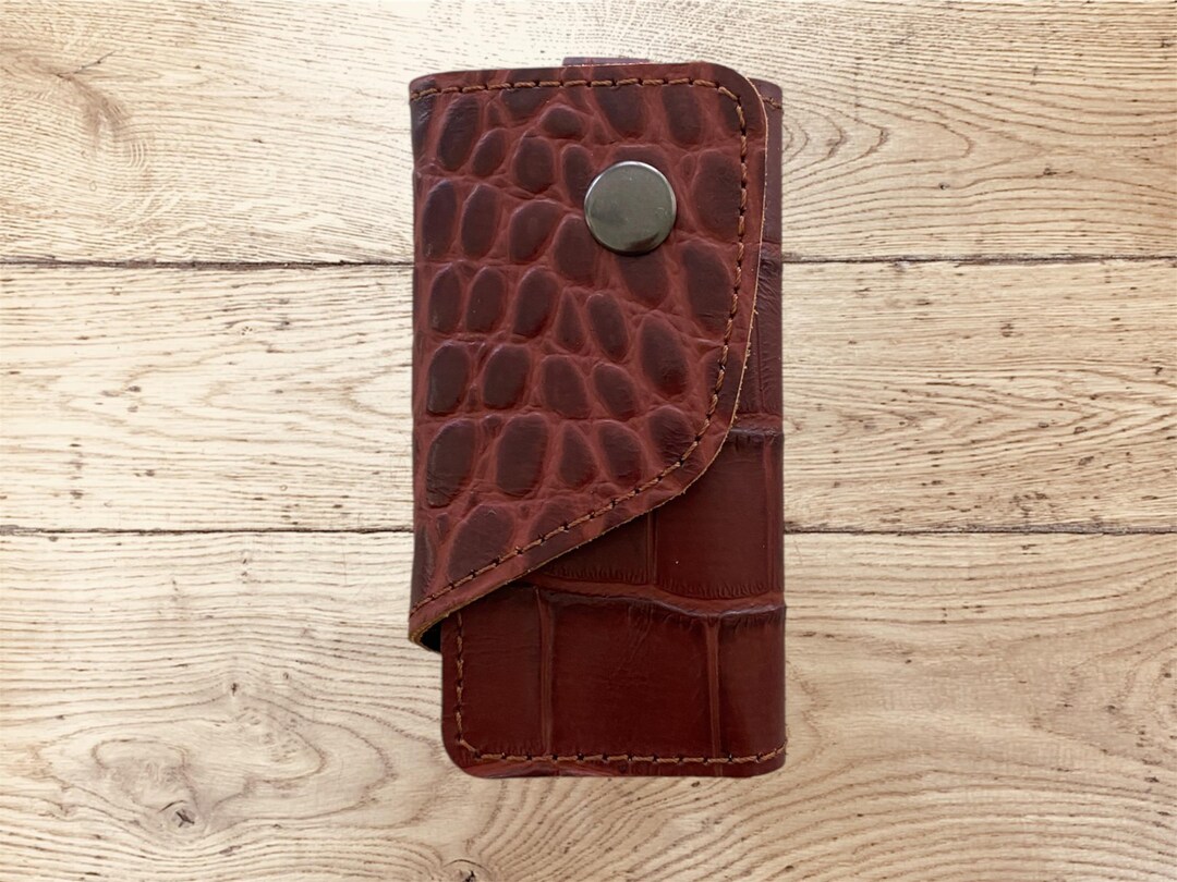 Genuine Leather Key Wallet, Handmade Leather Key Holder, Custom Leather ...