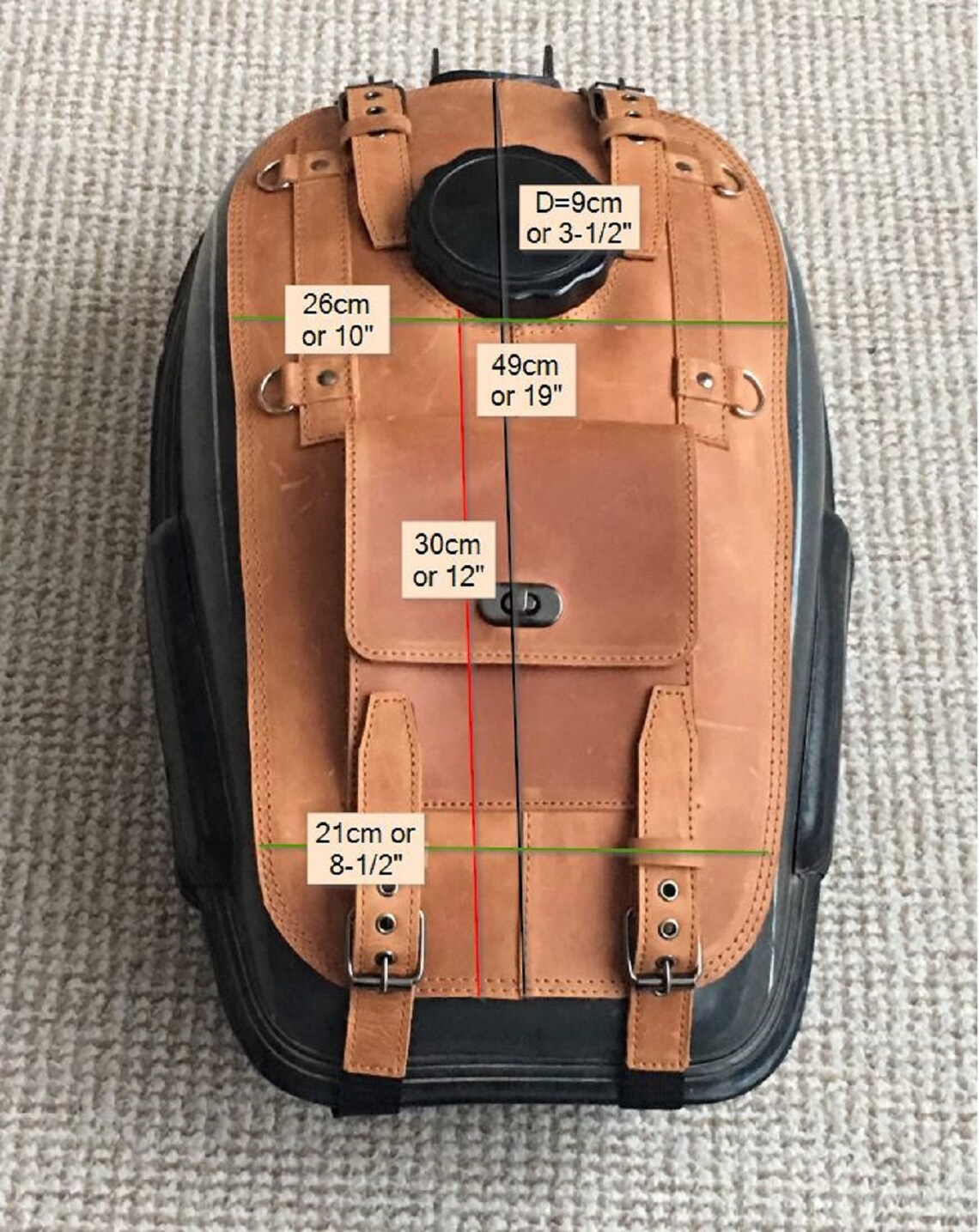 URAL Fuel Tank Gas Bags Genuine Leather With Hole for Toolbox | Etsy