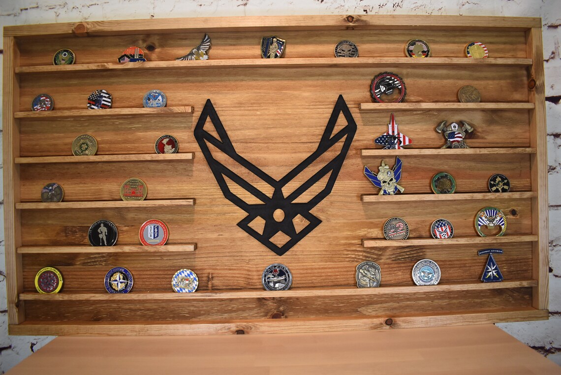 Air Force Challenge Coin Display Rack Holder US Air Force - Etsy