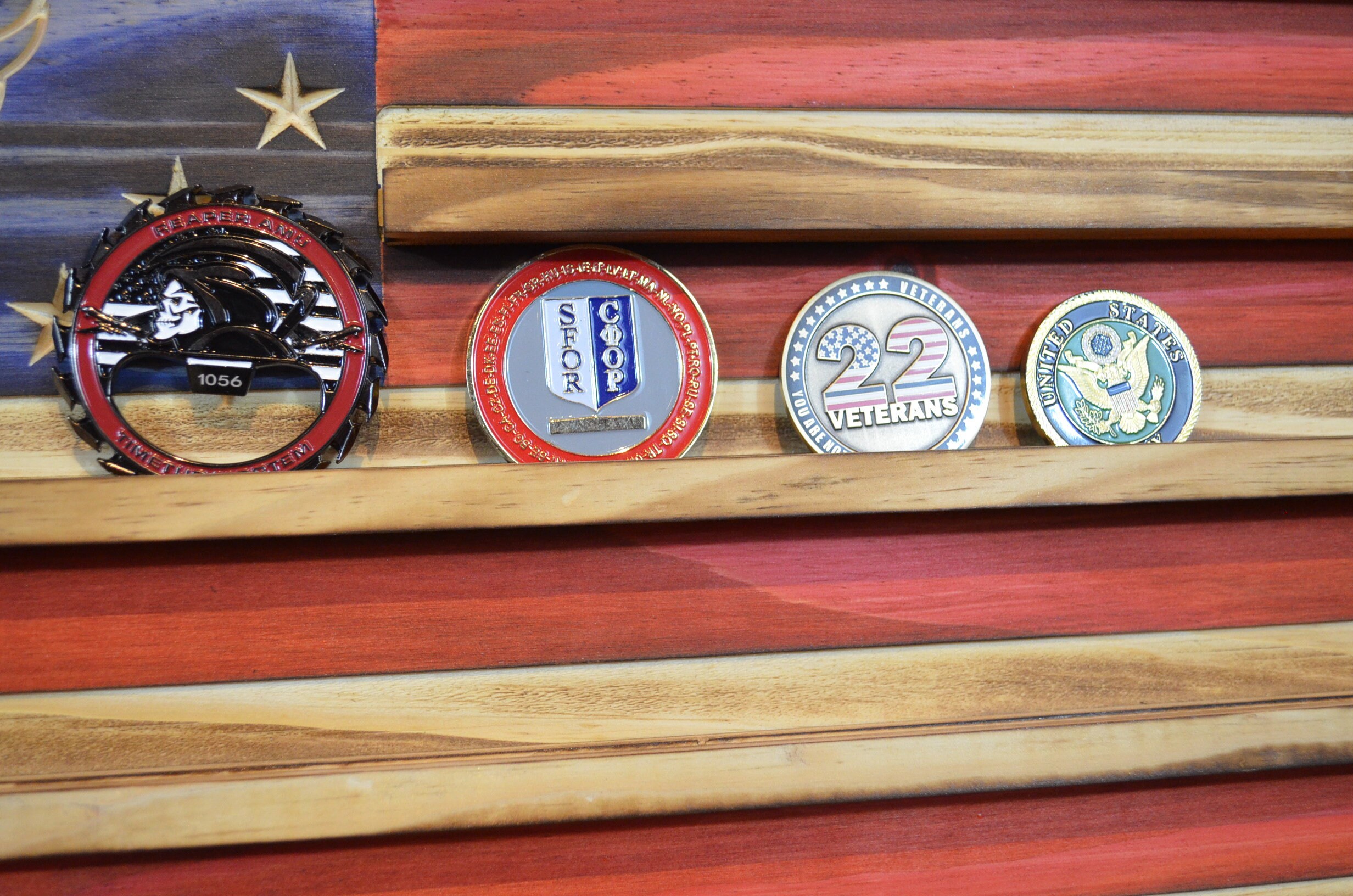 Air Force TACP Rustic Coin Display Rack Holder Rustic Air | Etsy