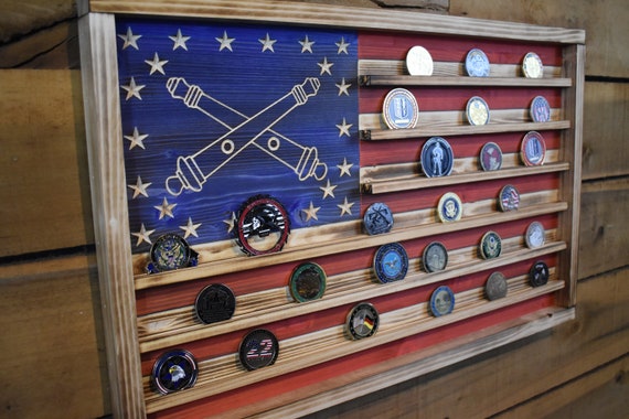 US Army Field Artillerie Coin Display Rack Holder Rustic - Etsy