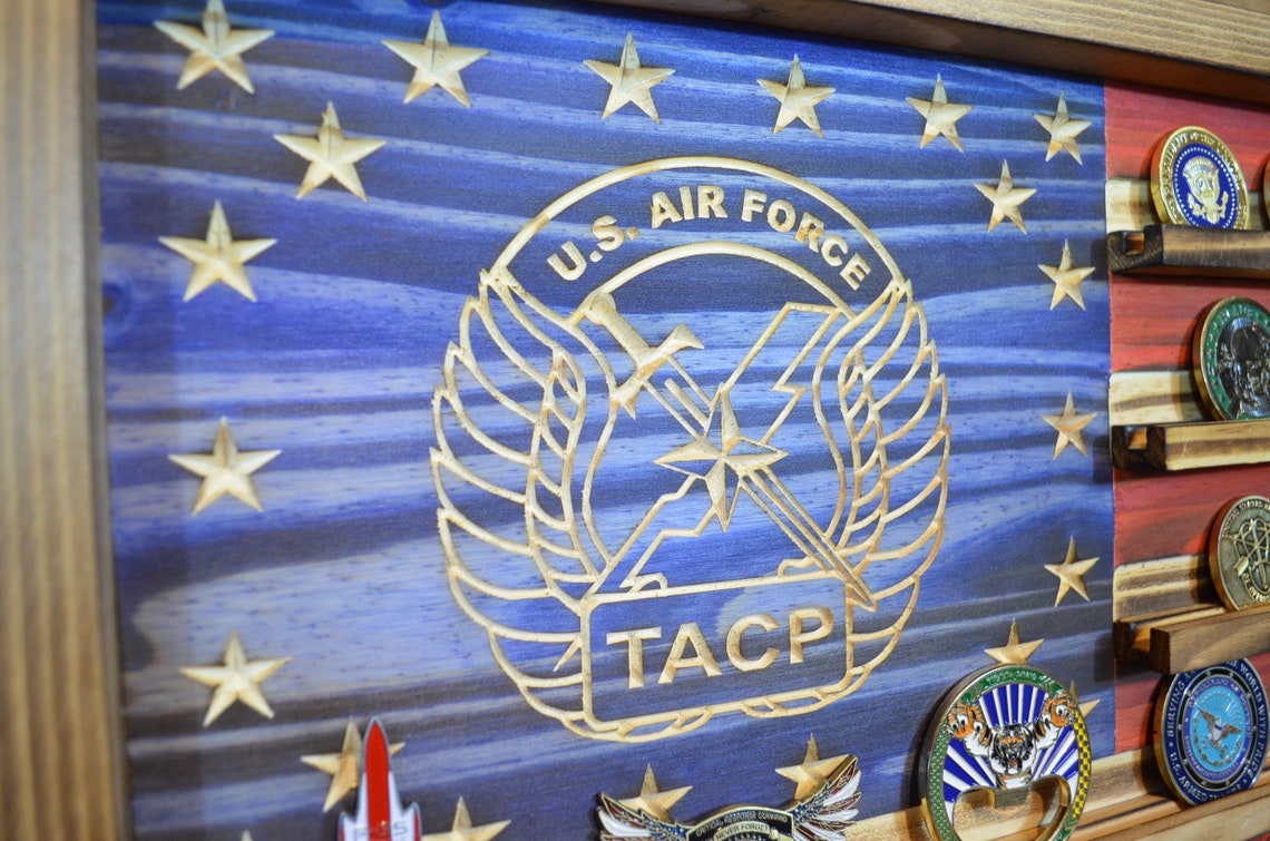 Air Force TACP Rustic Coin Display Rack Holder Rustic Air - Etsy