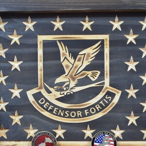 Air Force Defensor Fortis Coin Display Rack Holder - Rustic Air Force ...