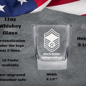 Personalized US Air Force Ranks Whiskey Glass Set - USAF Retirement ...