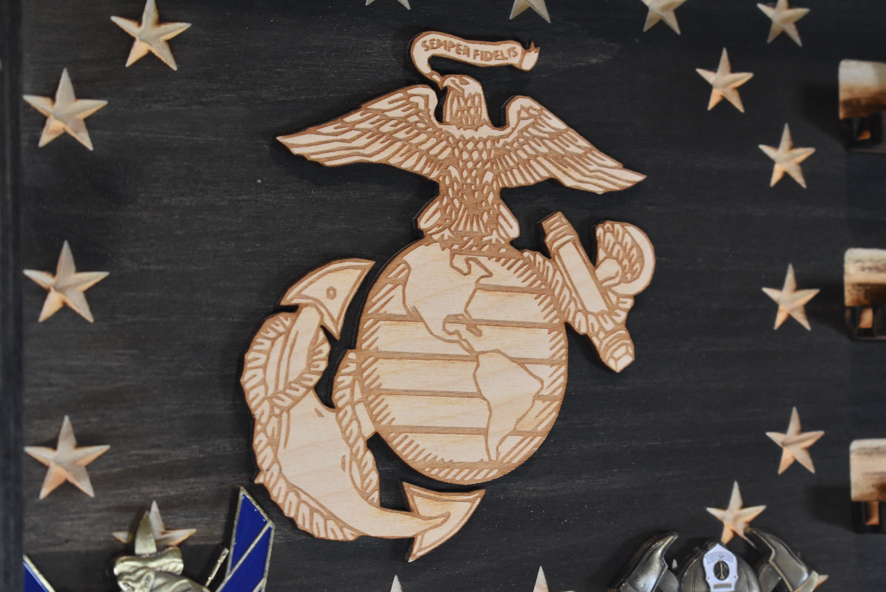 Marines Challenge Coin Display Rack Holder Rustic Marines | Etsy