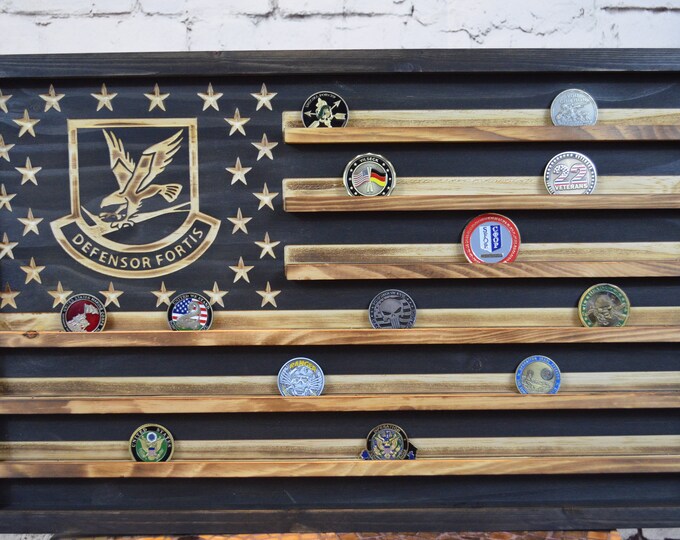 Air Force Defensor Fortis Coin Display Rack Holder Rustic - Etsy