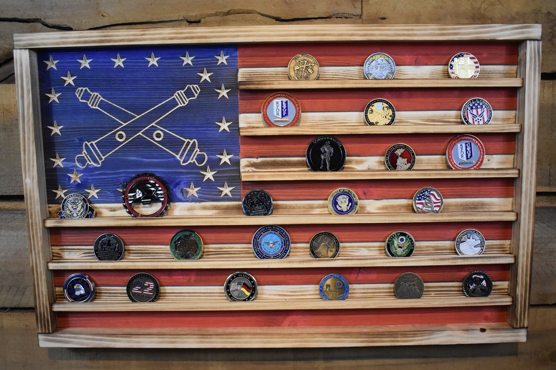 US Army Field Artillerie Coin Display Rack Holder Rustic - Etsy