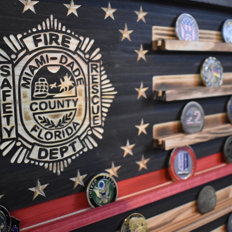 Firefighter Challenge Coin Display - Etsy
