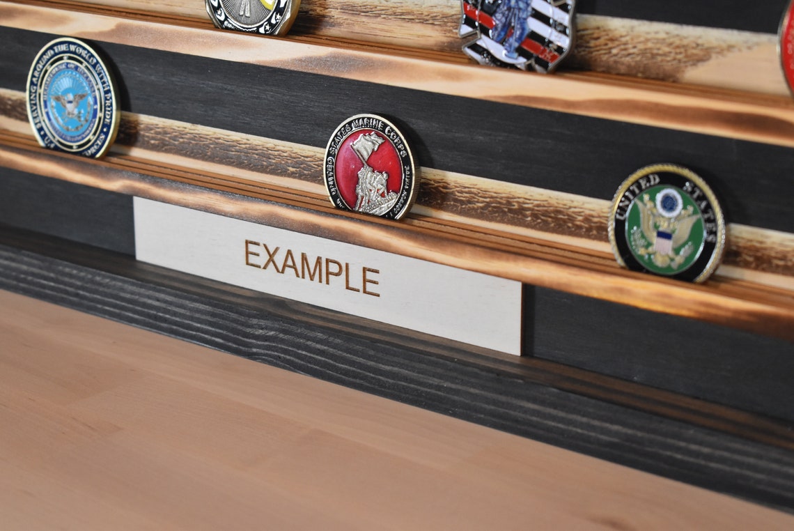 Navy Challenge Coin Display Rack Holder Rustic US Navy | Etsy