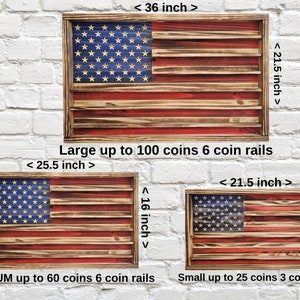 Custom Challenge Coin Display Rack Holder - Rustic American Flag ...