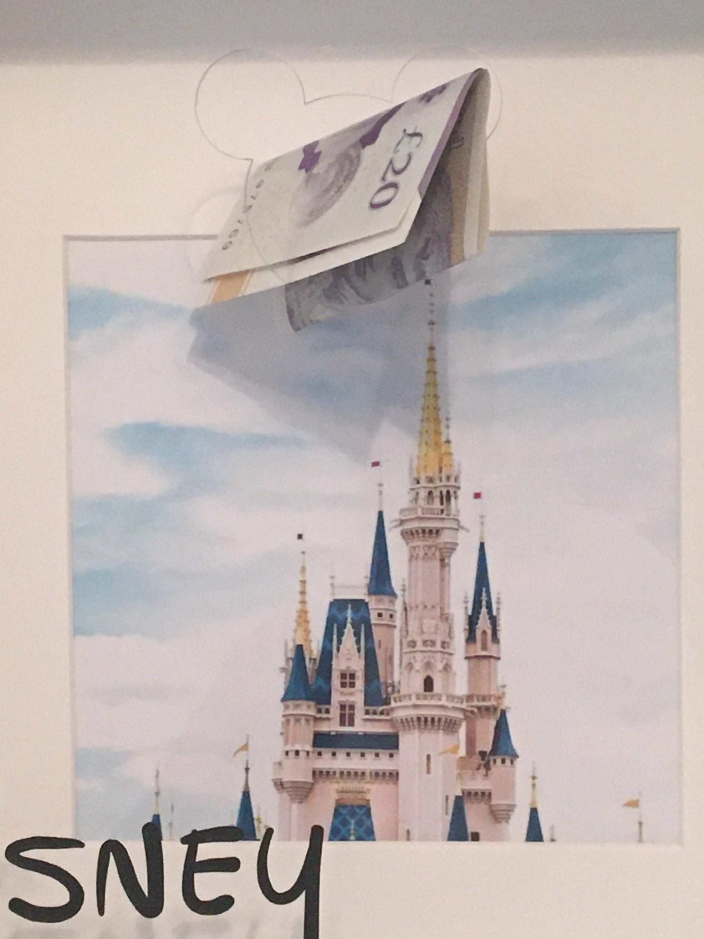 Disneyland Fund Money Box Box Frame Gift Disneyworld Reveal - Etsy UK
