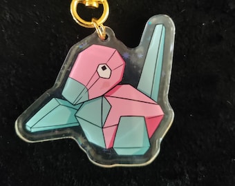 Porygon Keychain - Etsy