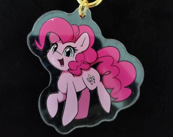 Pinkie Pie Acrylic Charm Keychain - Etsy