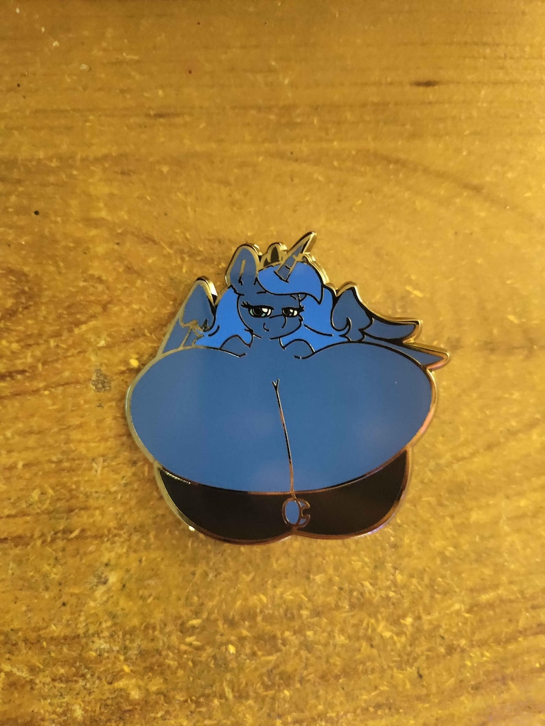 Luna Cleavage Enamel Pin - Etsy