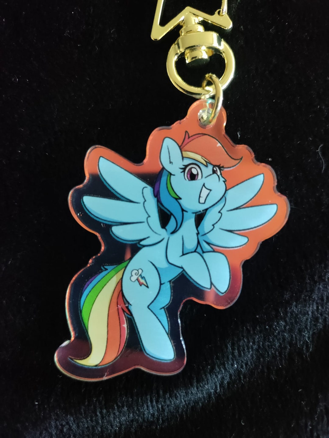 Shiny Rainbow Dash Keychain - Etsy
