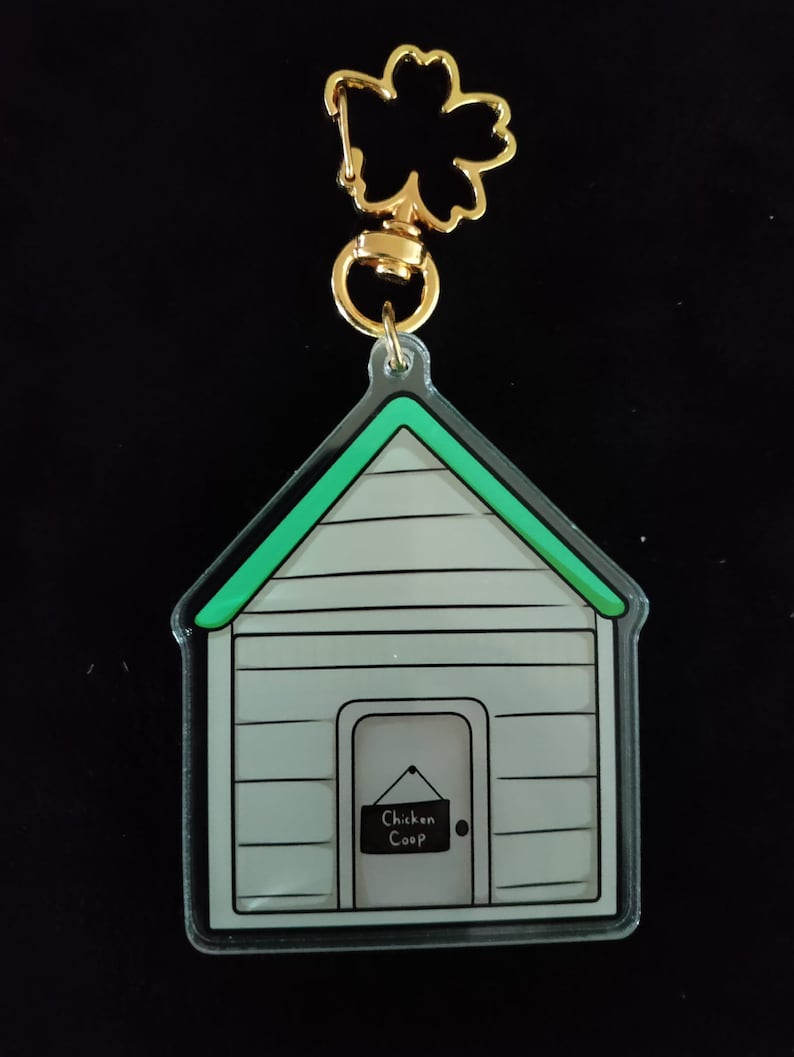 Harvest Moon Chicken Coop Shaker Charm - Etsy