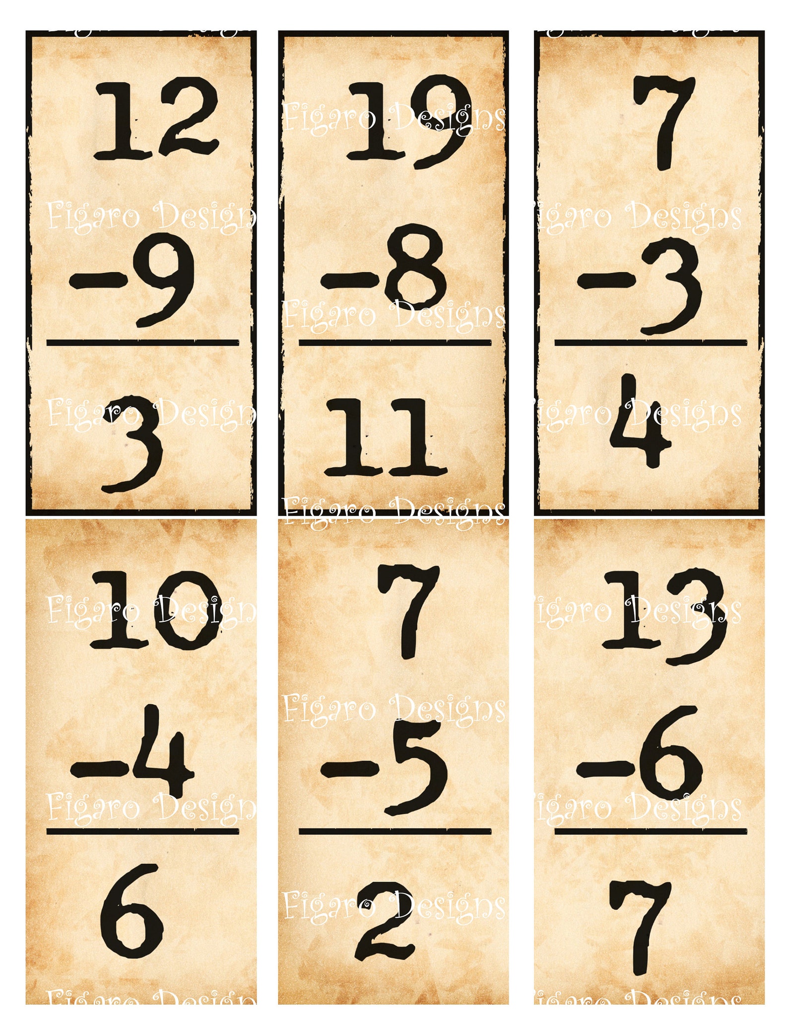 Vintage Flash Cards Digital Ephemera Printable Junk Journal - Etsy