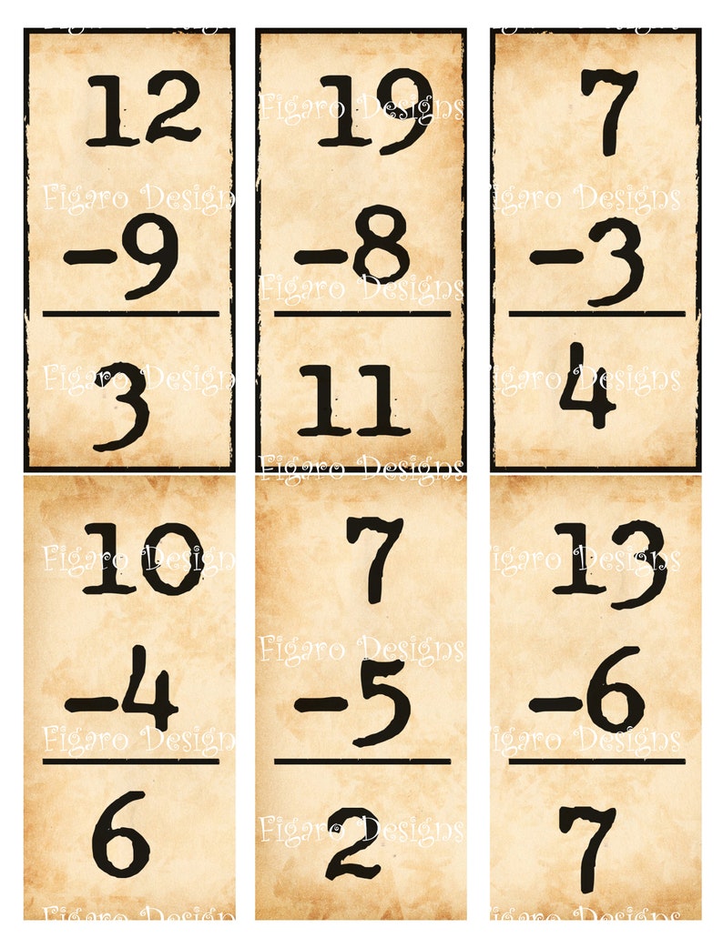 Vintage Flash Cards Digital Ephemera Printable Junk Journal | Etsy