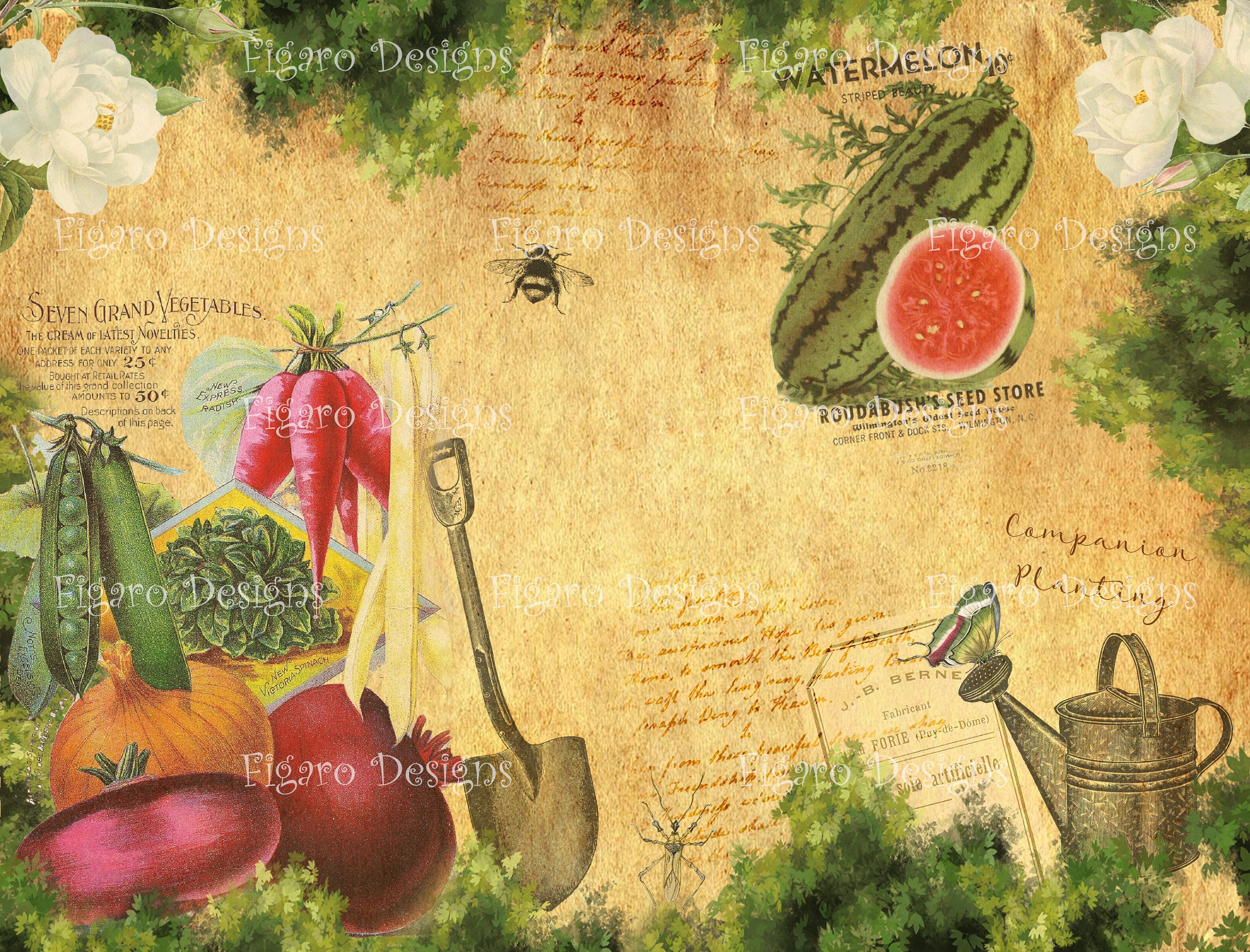 Vegetable Garden Junk Journal Digital Kit Printable Junk - Etsy