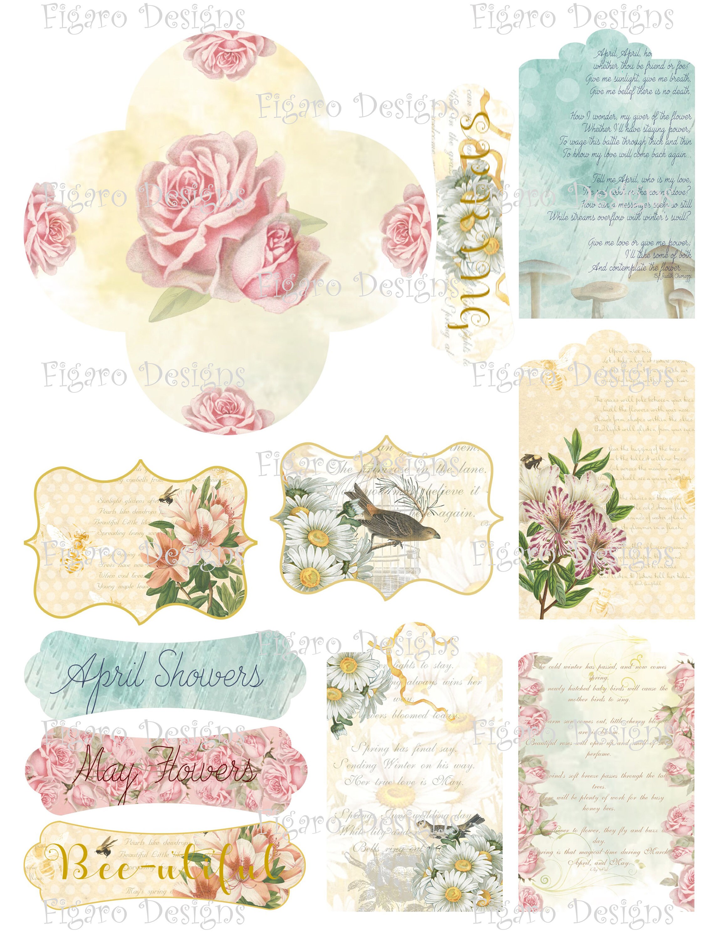 Spring Poetry Junk Journal Digital Kit Printable Junk Journal - Etsy