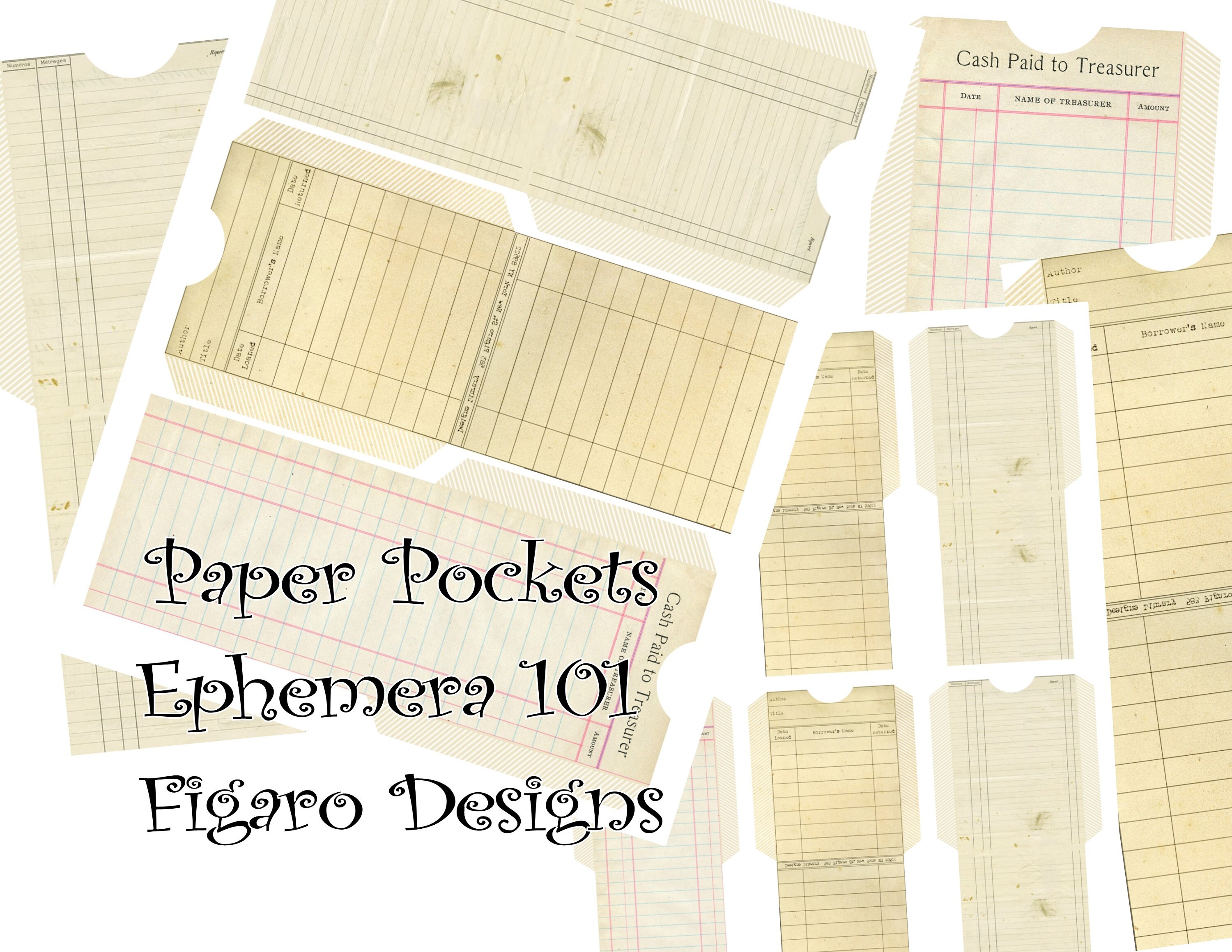 Paper Pockets Ephemera 101 Digital Ephemera Printable Junk Etsy