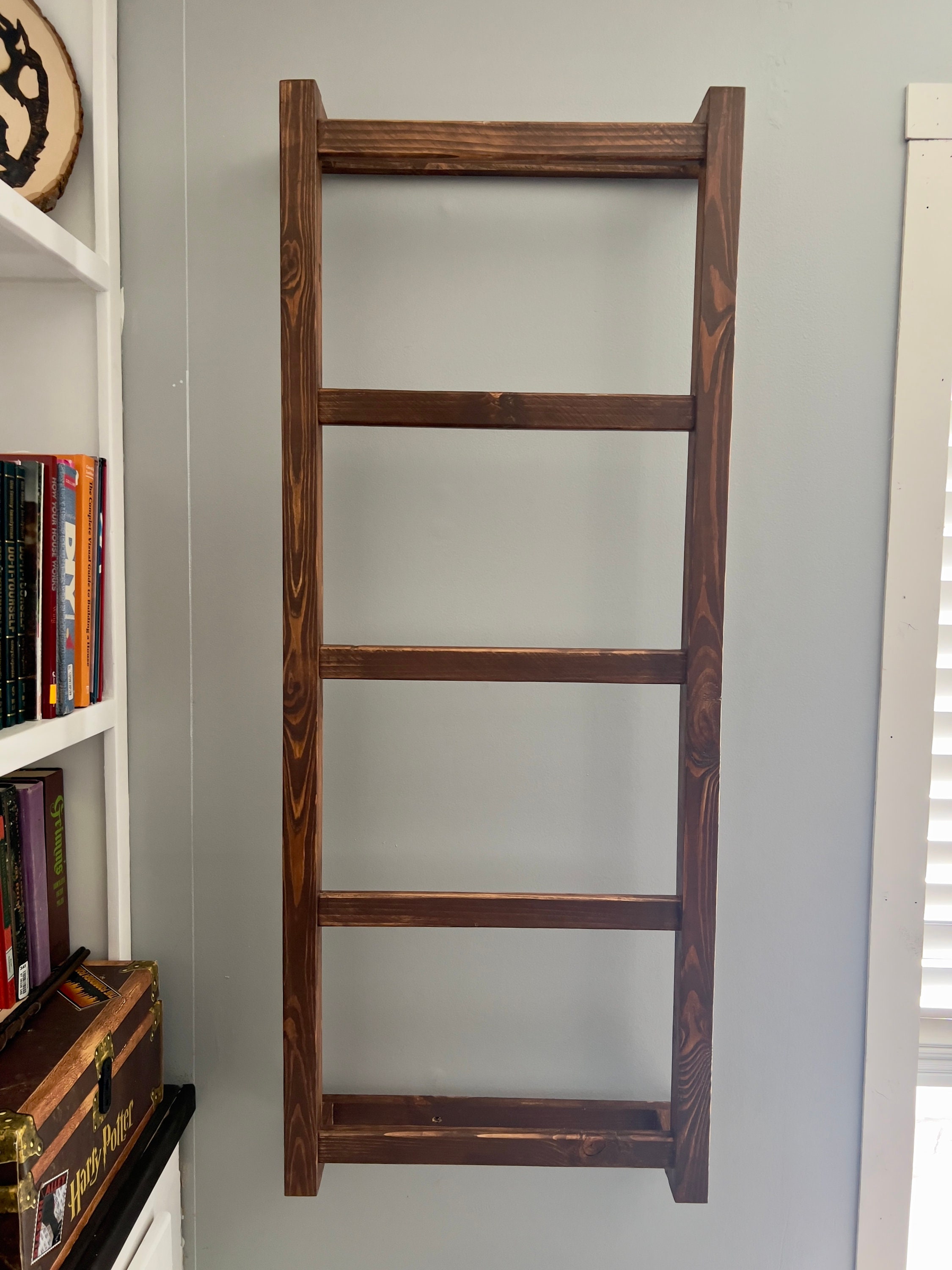 Wall Mounted Blanket Ladder Build Plans - Etsy
