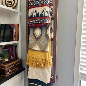 Wall Mounted Blanket Ladder Build Plans - Etsy