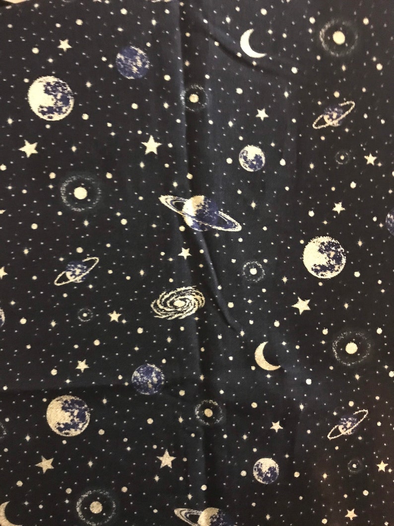 Galaxy Star Planets 100% Cotton Fabric - Etsy