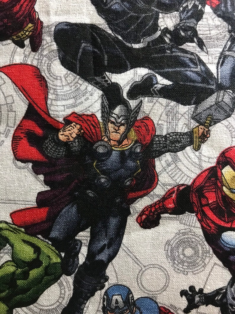 Marvel Avengers Fabric With Black Panther-fat Quarter - Etsy