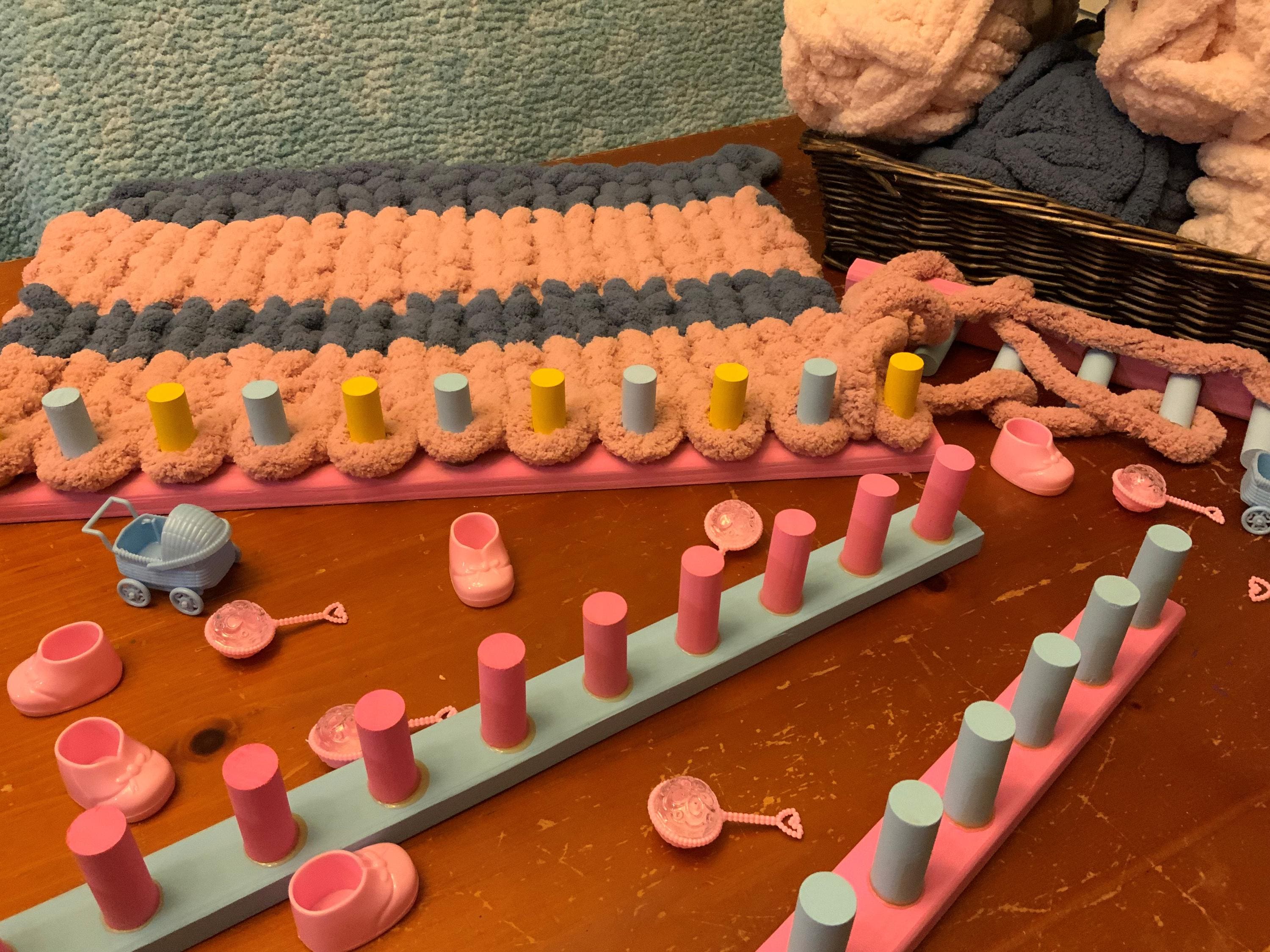 Beginner Knitting Tool MEYAGO 82.5 Inch Chunky Knit Blanket Loom ...