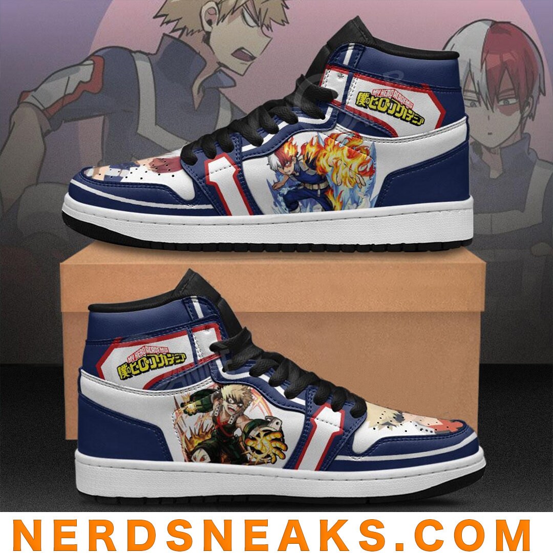 Shoto Todoroki and Bakugo Jd1s Sneakers Custom Anime Shoes - Etsy