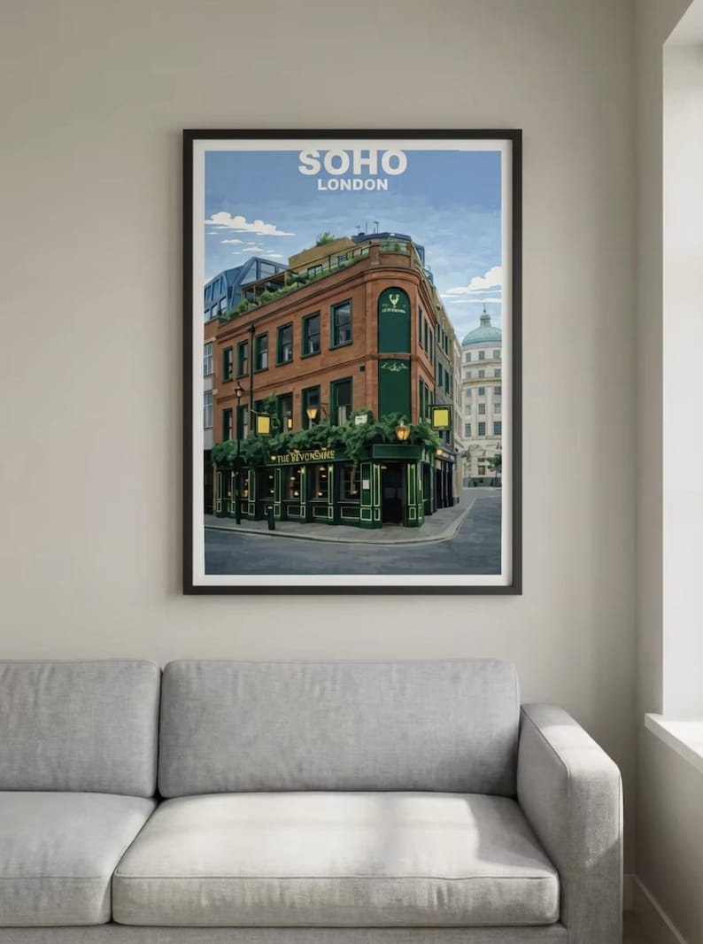 The Devonshire Print - Soho London Art - Pub Print - Irish Pub Print ...