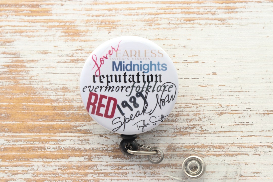 Taylor Swift Badge Reel Eras Albums Nurse Clip Lanyard Swifty Badge ...
