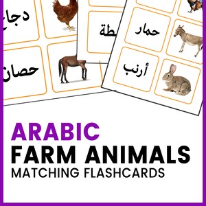Arabic Farm Animals Cards - Etsy