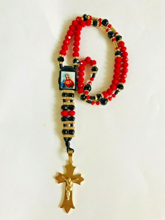 Rosario Inmaculado Corazón De Maria Con Sagrado Corazón De | Etsy