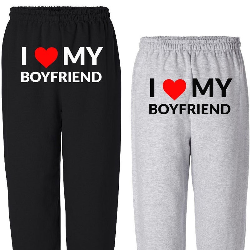I Love My Boyfriend Pants - Etsy