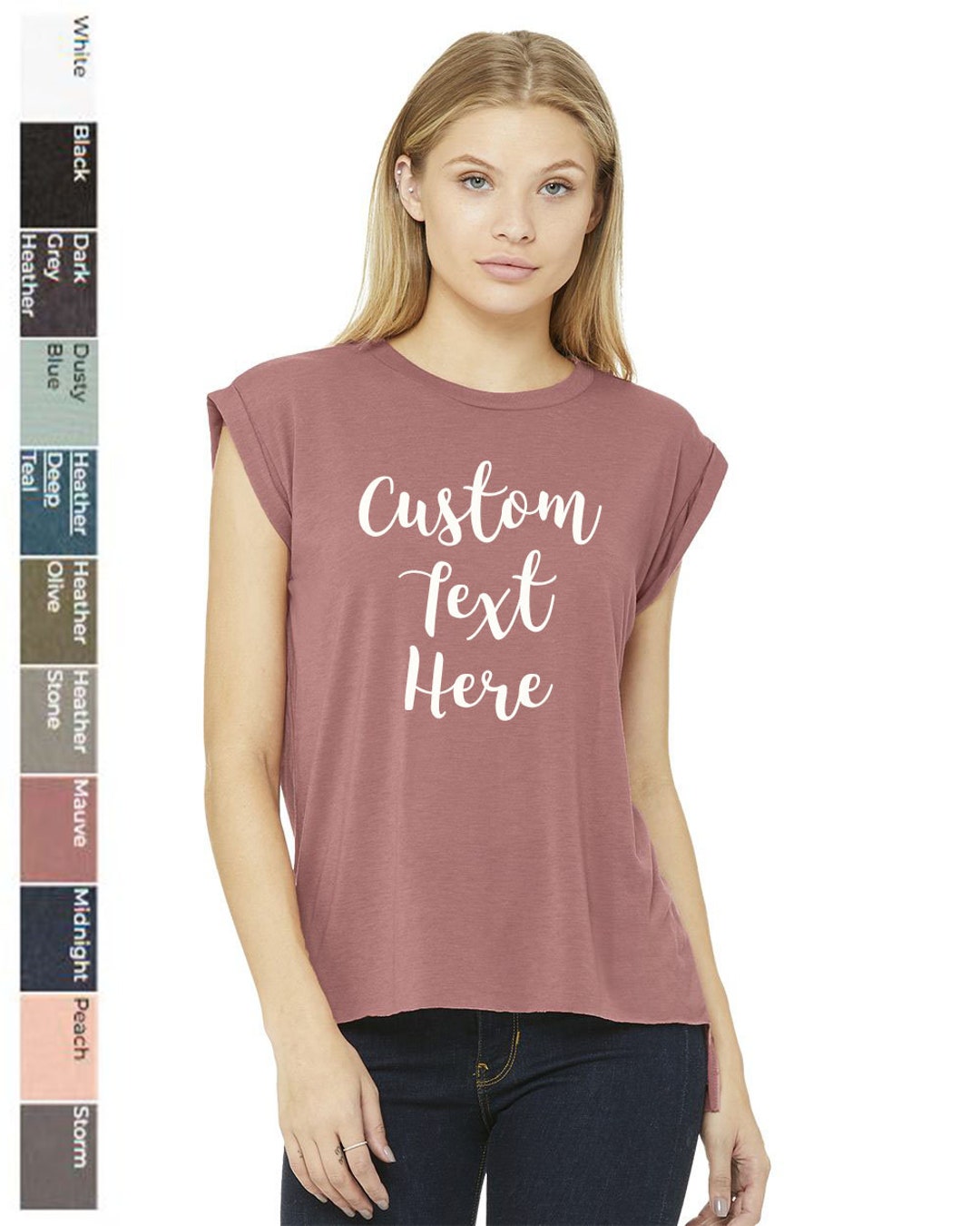 Custom Your Own Text, Logo, Design, Personalized Loose Fit Tank Top ...