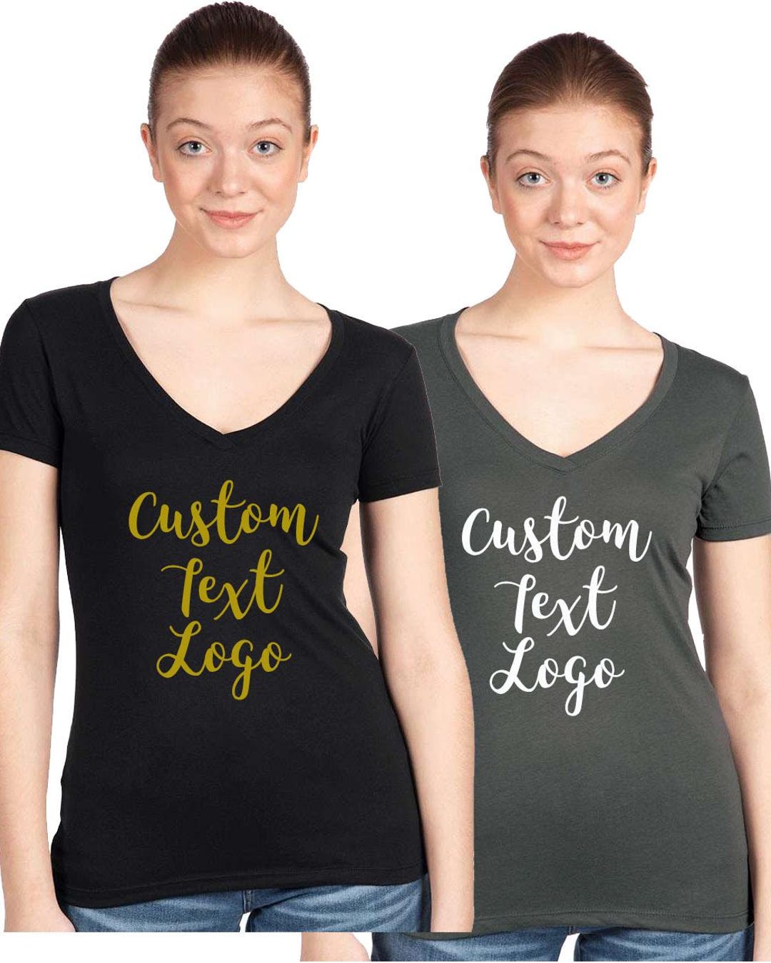Custom Text, Logo, Design, Personalized Slim Fitted Shirt, Next Level ...