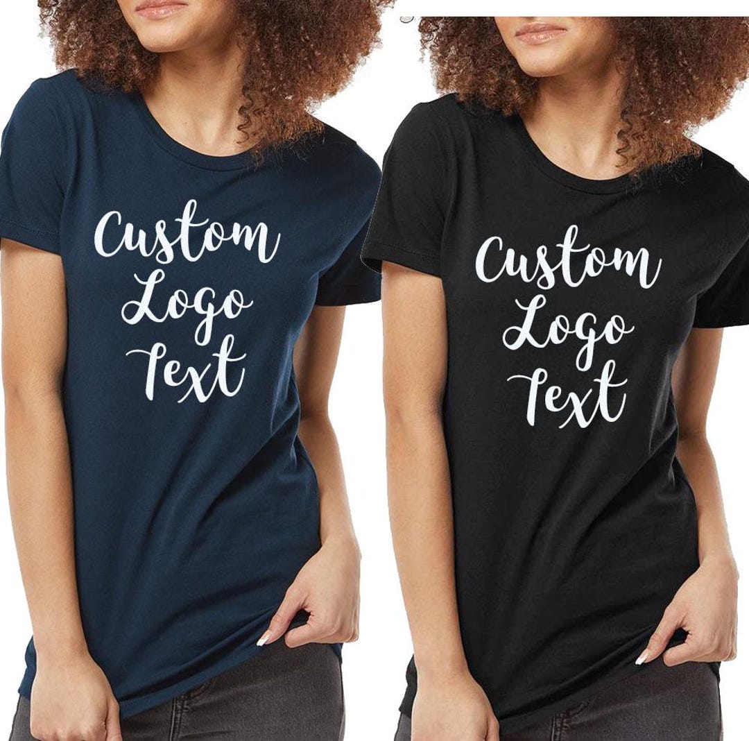 Custom Text, Logo, Design, Personalized Woman Slim Fit Tee T-shirts ...