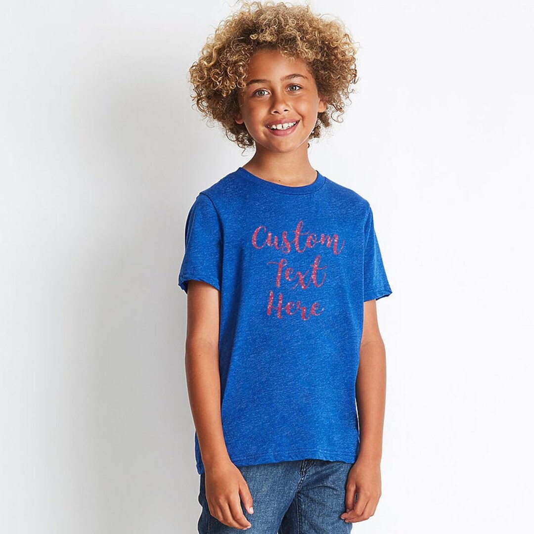 Custom Your Own GLITTER Text, Logo, Design, Children's, Kids Shirt ...