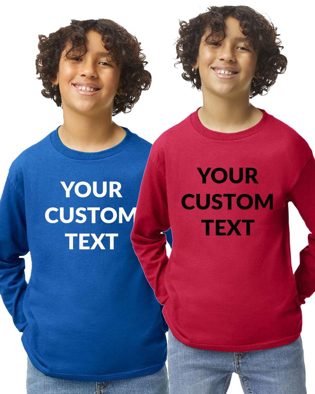 Custom Your Own Text, Logo, Personalized Kids, Children Long Sleeve ...