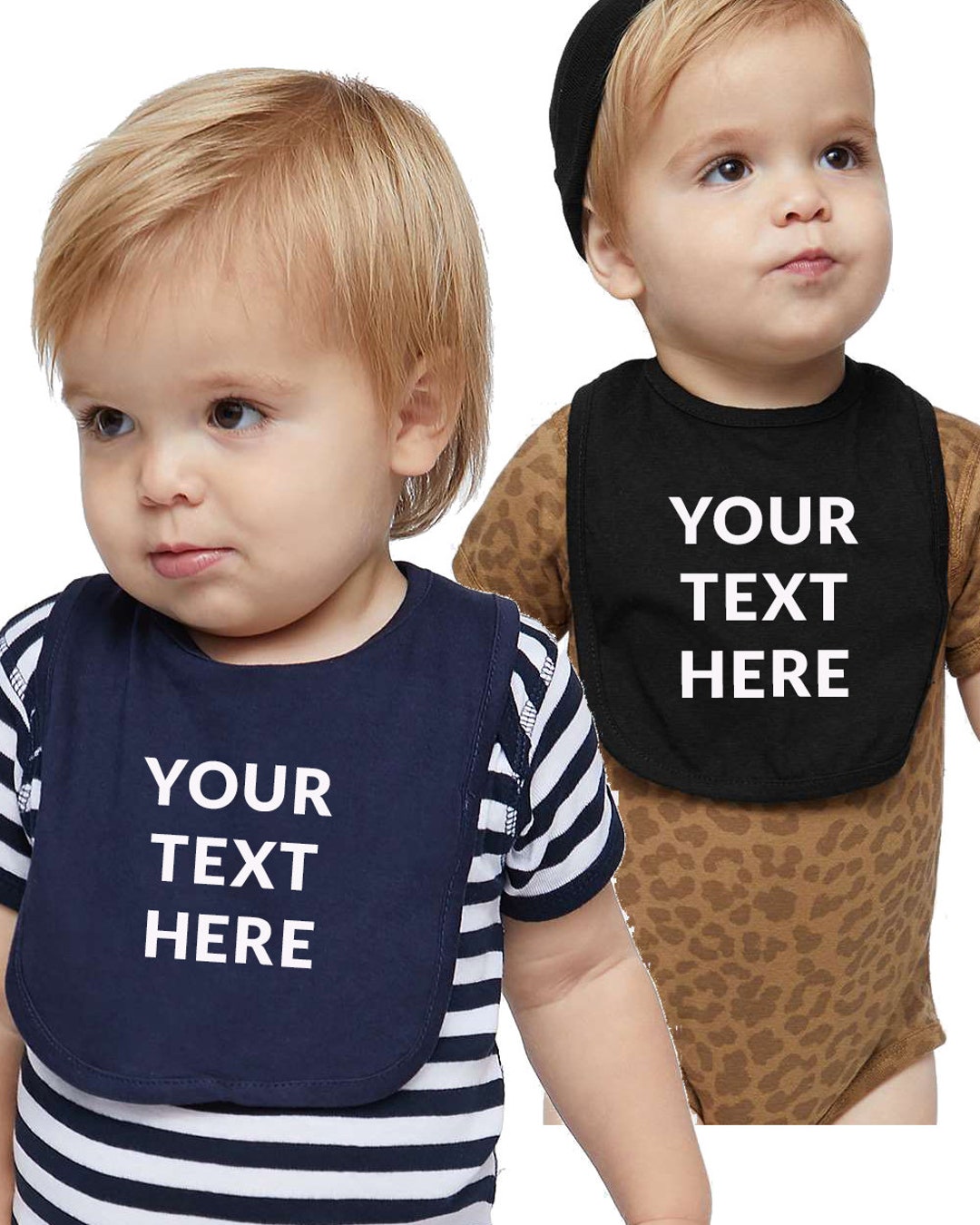 Custom Baby Jersey Bib: Personalized Infant Bib, Text, Logo, Image - Etsy