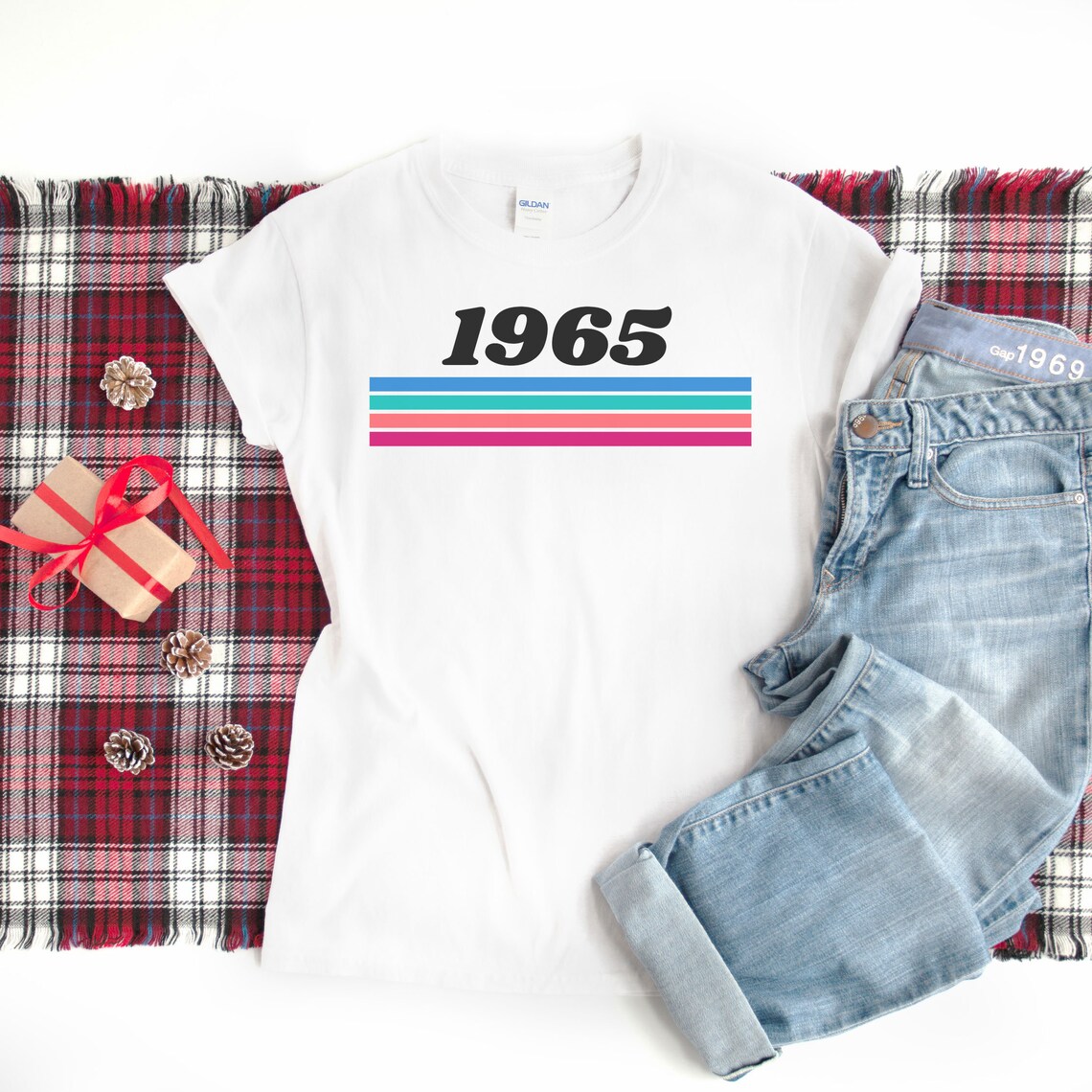 Born in 1965 Retro Vintage Style Women T-shirt Tee Top - Etsy