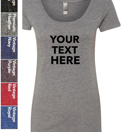 Personalized T-shirt Add Your Own Text Custom T-shirt - Etsy
