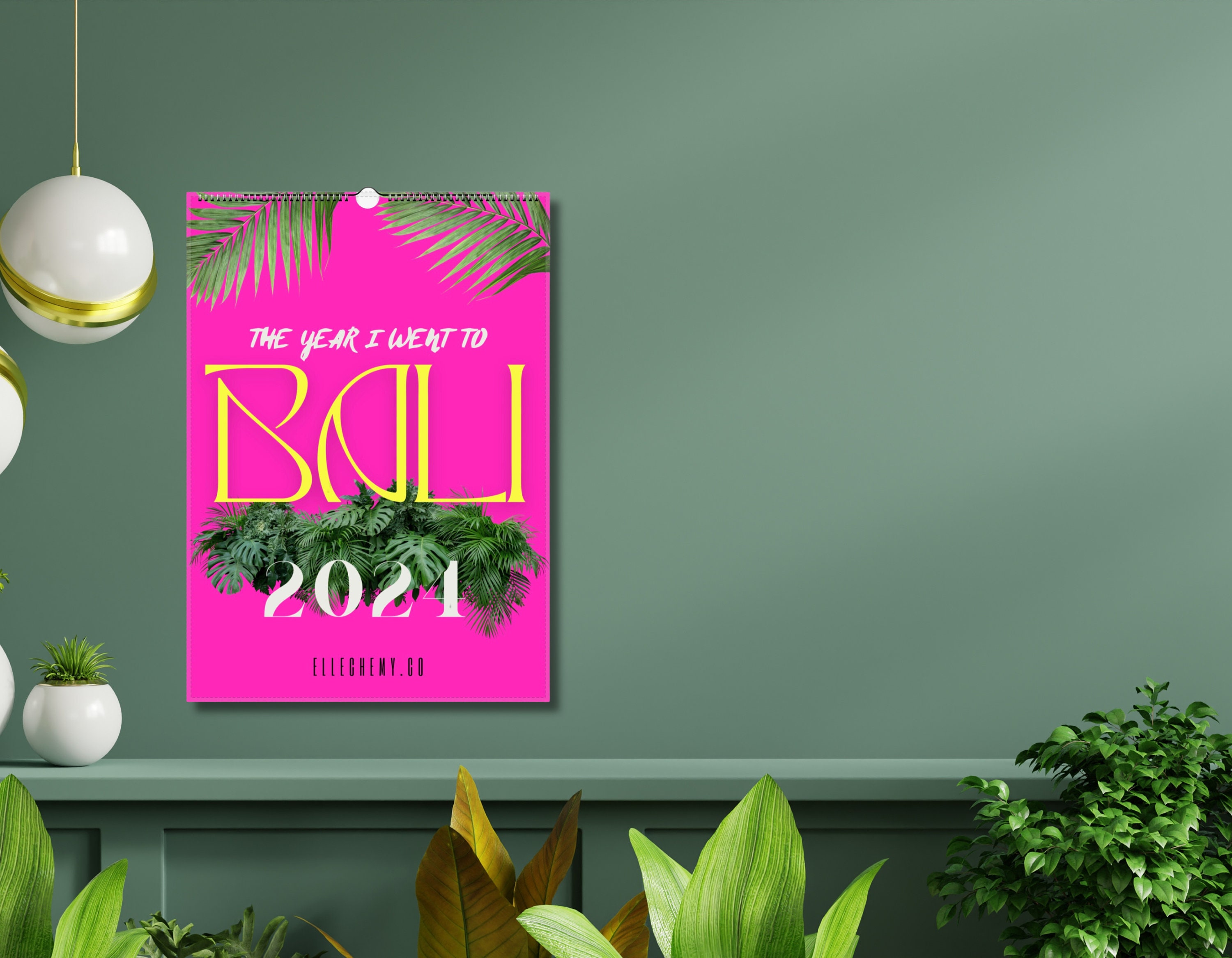 BALI WALL CALENDAR 2024 /manifest Bali / Bali Vision Board / - Etsy