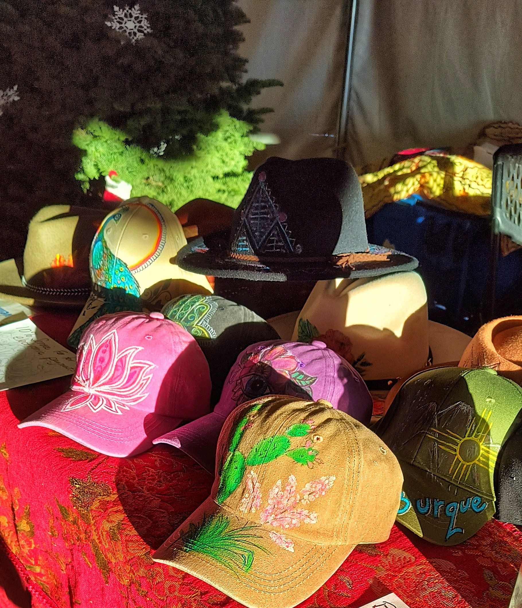 Unique, Hand Painted, Canvas Baseball Cap, Made to Order, Painted Hat ...