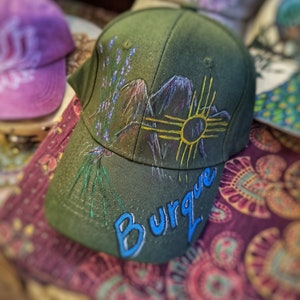 Unique, Hand Painted, Canvas Baseball Cap, Made to Order, Painted Hat ...