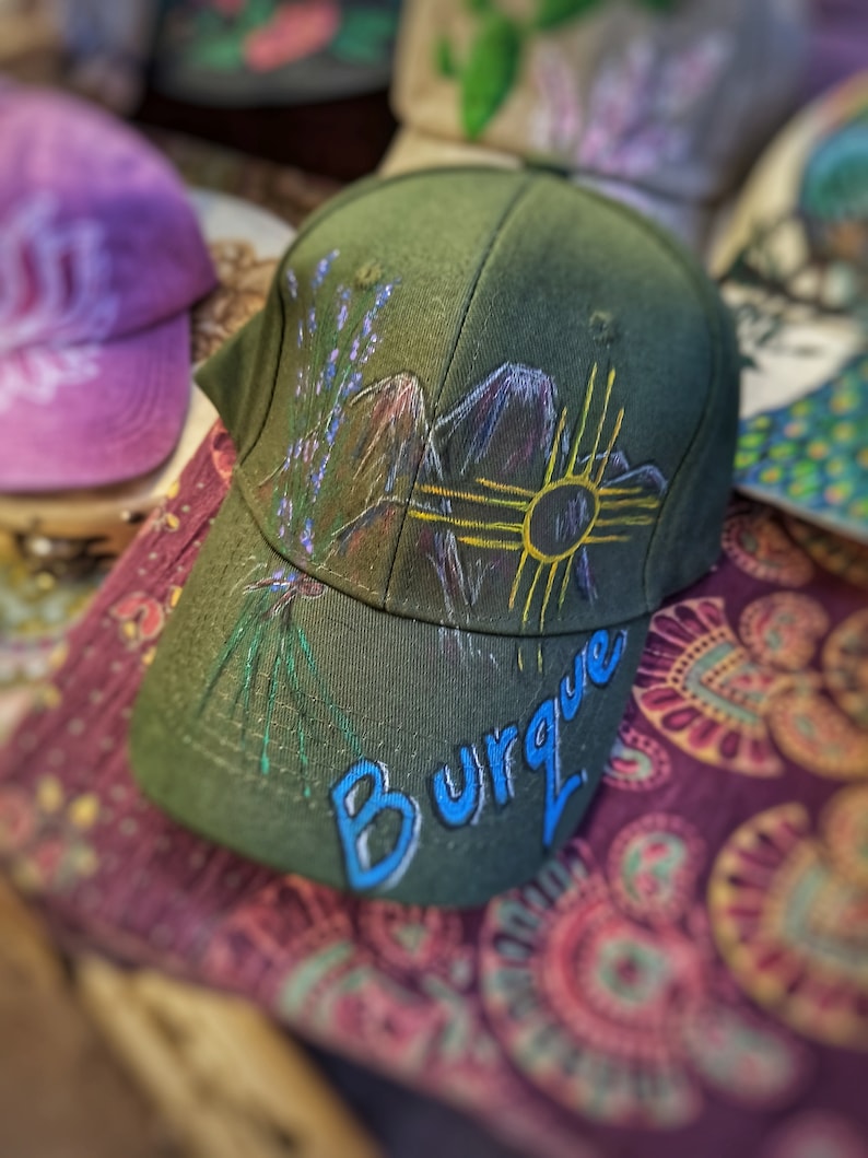 Unique, Hand Painted, Canvas Baseball Cap, Made to Order, Painted Hat ...