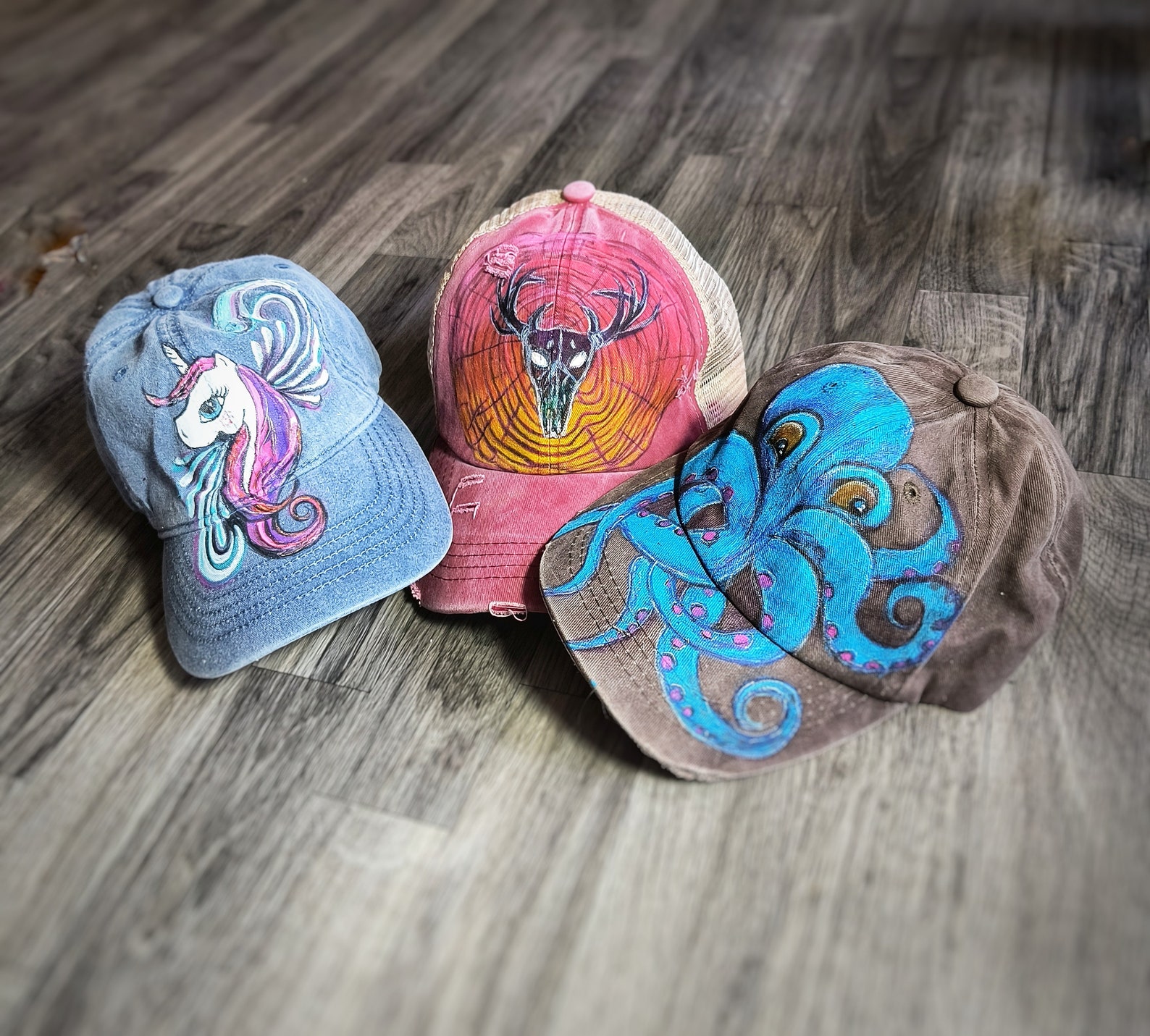 Unique, Hand Painted, Canvas Baseball Cap, Made to Order, Painted Hat ...