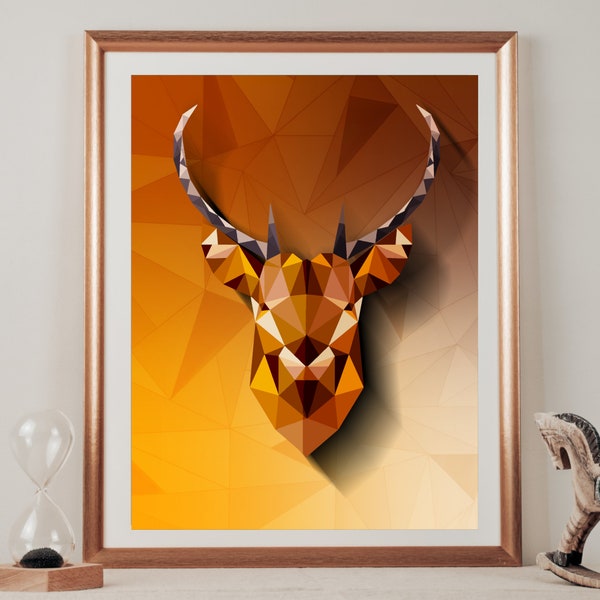Low Poly Wall Art - Etsy
